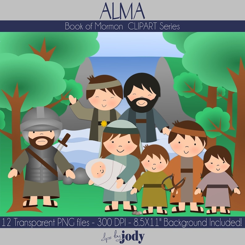 Alma, Book of Mormon Clipart, PNG Files - Etsy