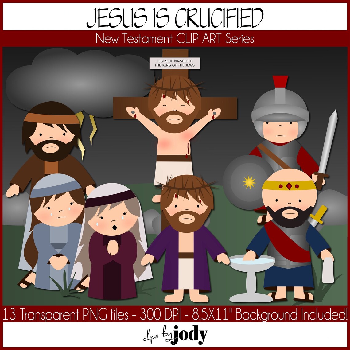 Jesus is Crucified, the Crucifixion, New Testament Clip Art, Bible Clip ...