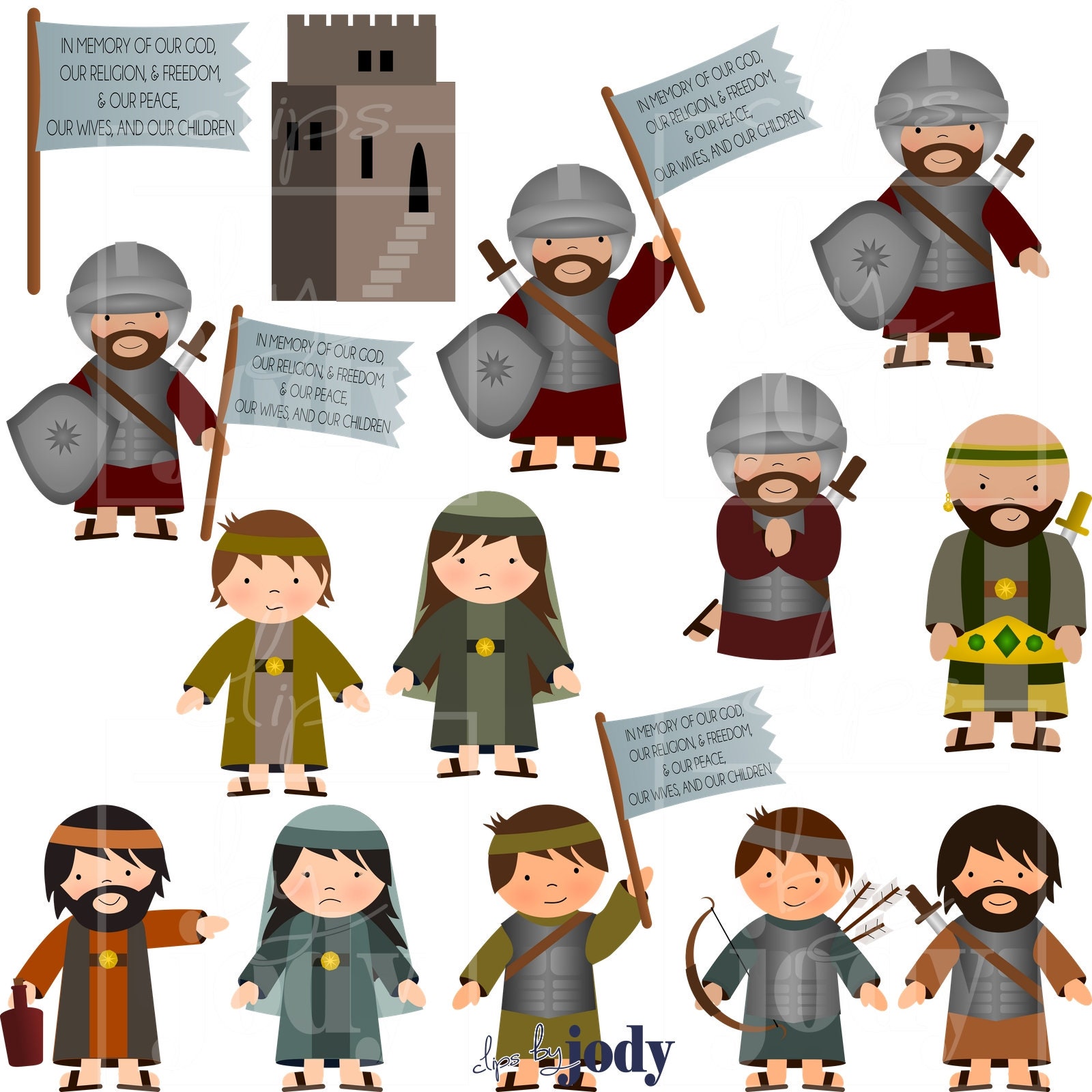 Captain Moroni and the Title of Liberty, Book of Mormon Clipart, PNG ...