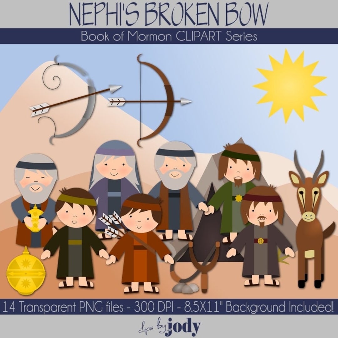 Nephi's Broken Bow Book of Mormon Clipart, PNG Files - Etsy