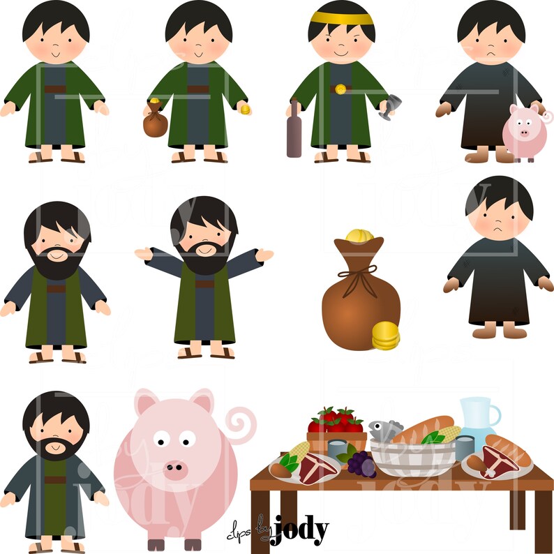 The Parable of the Prodigal Son, New Testament Clip Art, Bible Clip Art ...