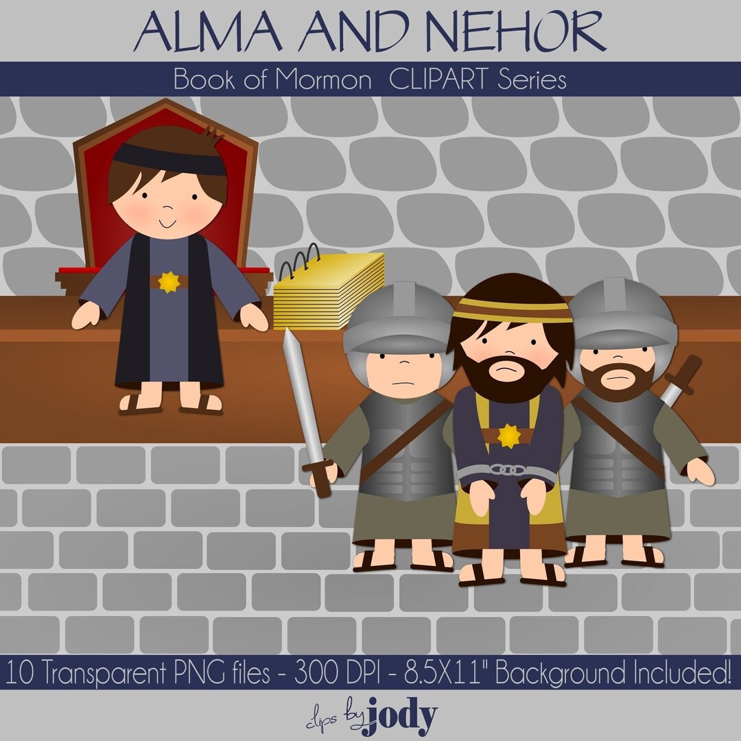 Alma and Nehor, Book of Mormon Clipart, PNG Files - Etsy