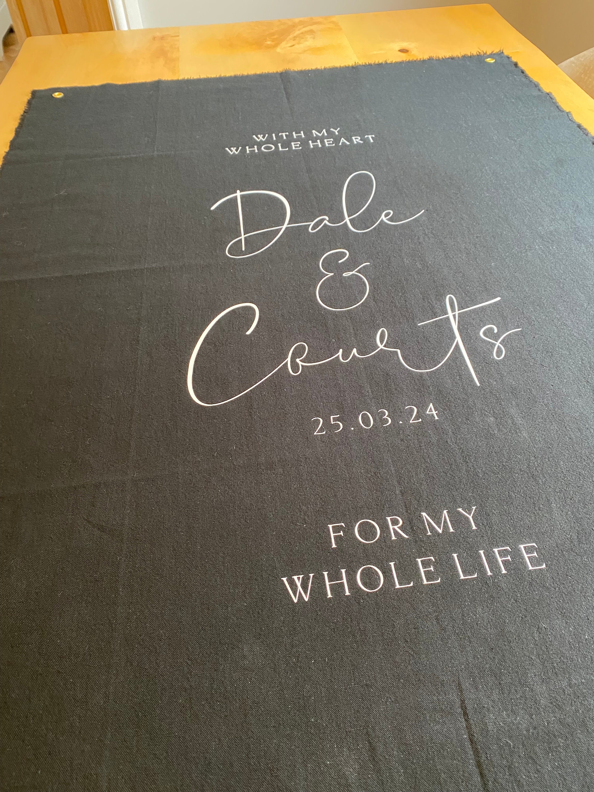 Fabric Wedding Sign Welcome Sign Linen Cotton Banner - Etsy