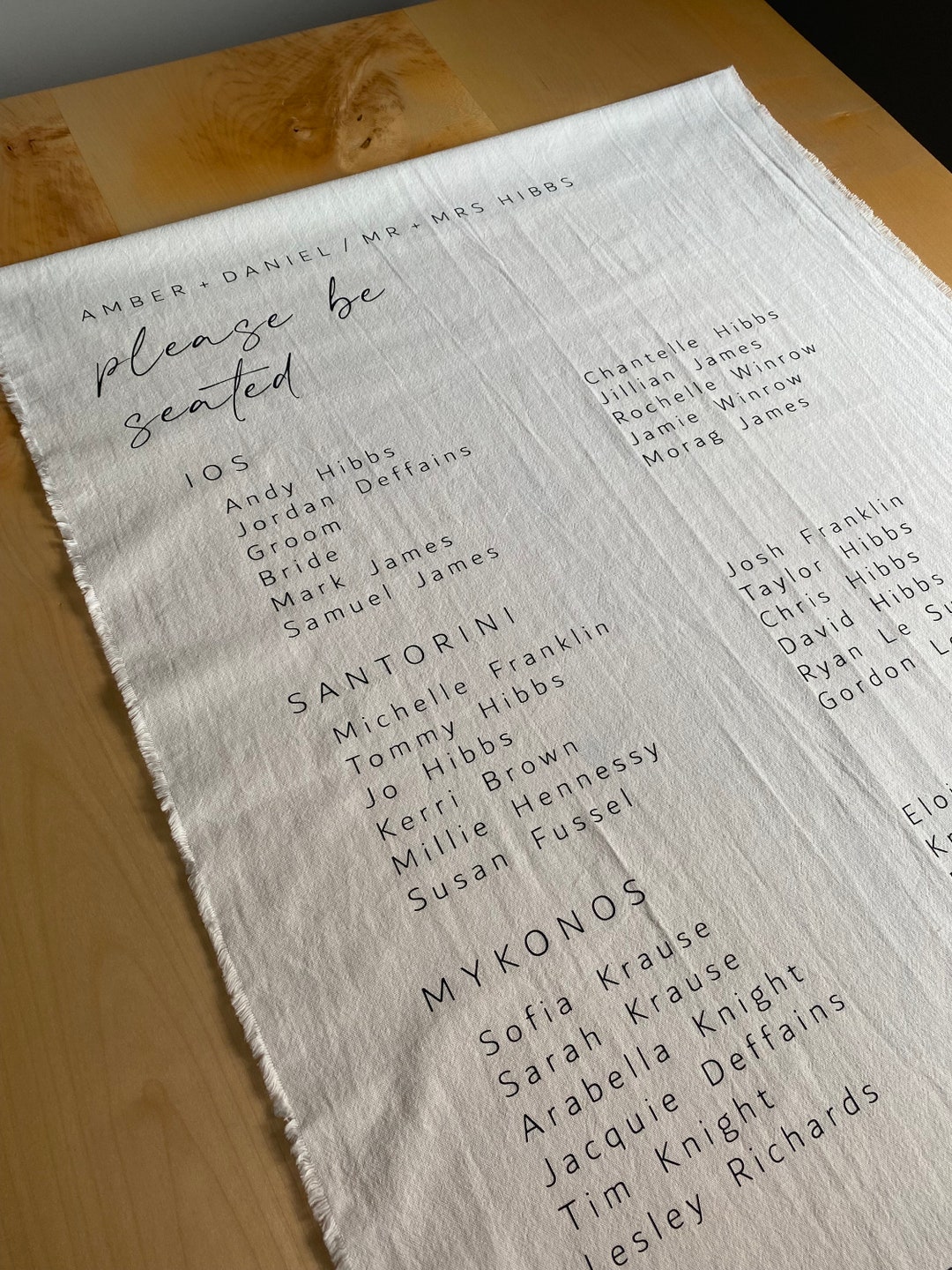 Fabric Wedding Sign Suite Welcome Sign Drinks Sign Table Plan Linen ...