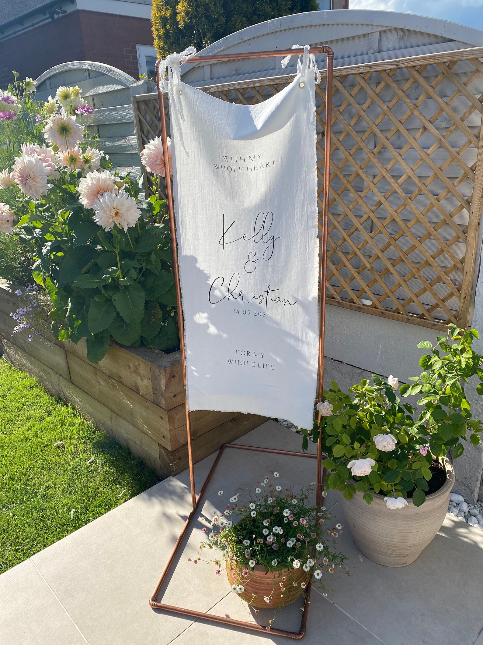 Fabric Wedding Sign Welcome Sign Linen Cotton Banner - Etsy