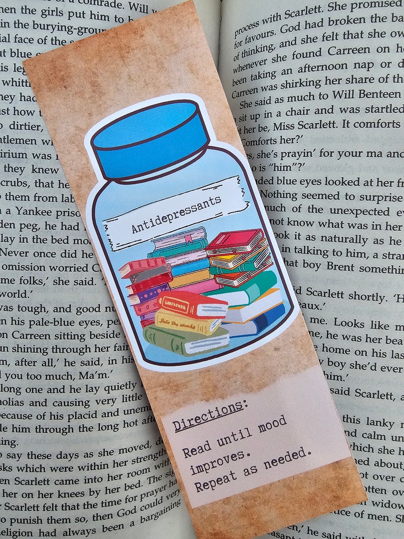 Books Are Antidepressants, Reading, Therapy, Bookmark, Book Lover ...