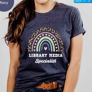 Library Media Specialist Shirt, Library Shirt, Book Lover Shirt ...