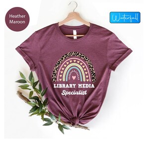 Library Media Specialist Shirt, Library Shirt, Book Lover Shirt ...