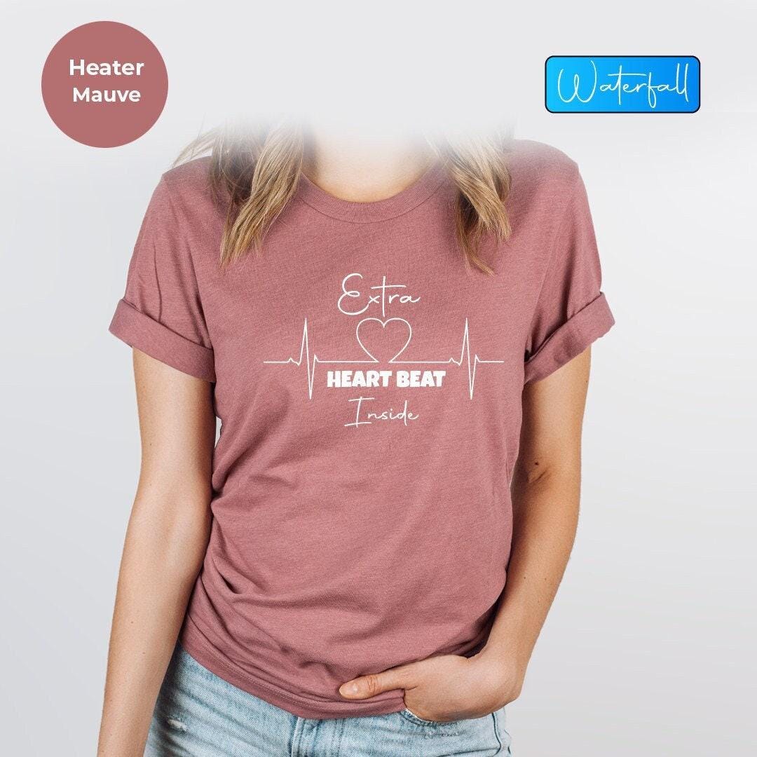 Extra Heart Beat Inside Pregnancy Announcement T-shirt - Etsy