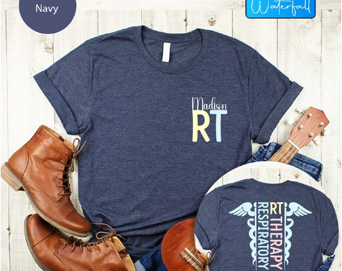 Custom Respiratory Therapist Pocket Print Shirt, Personalized Name ...