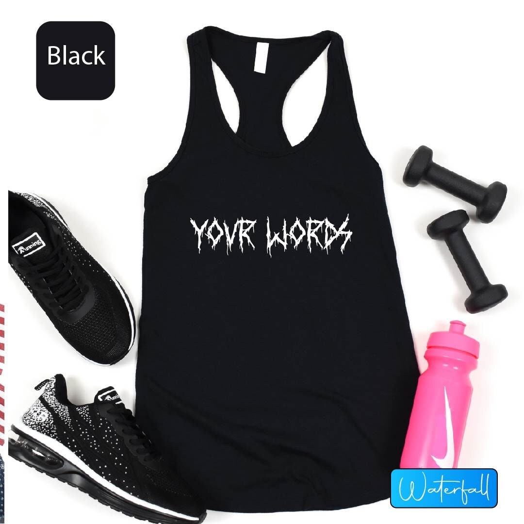 Custom Heavy Metal Tank Top, Tank Top With Your Text in Gothic Death ...