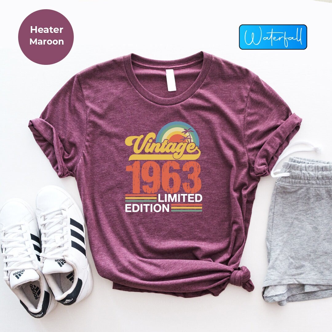 Vintage 1963 Shirts, 1963 T-shirt, 60th Birthday Gift, 60th Birthday ...