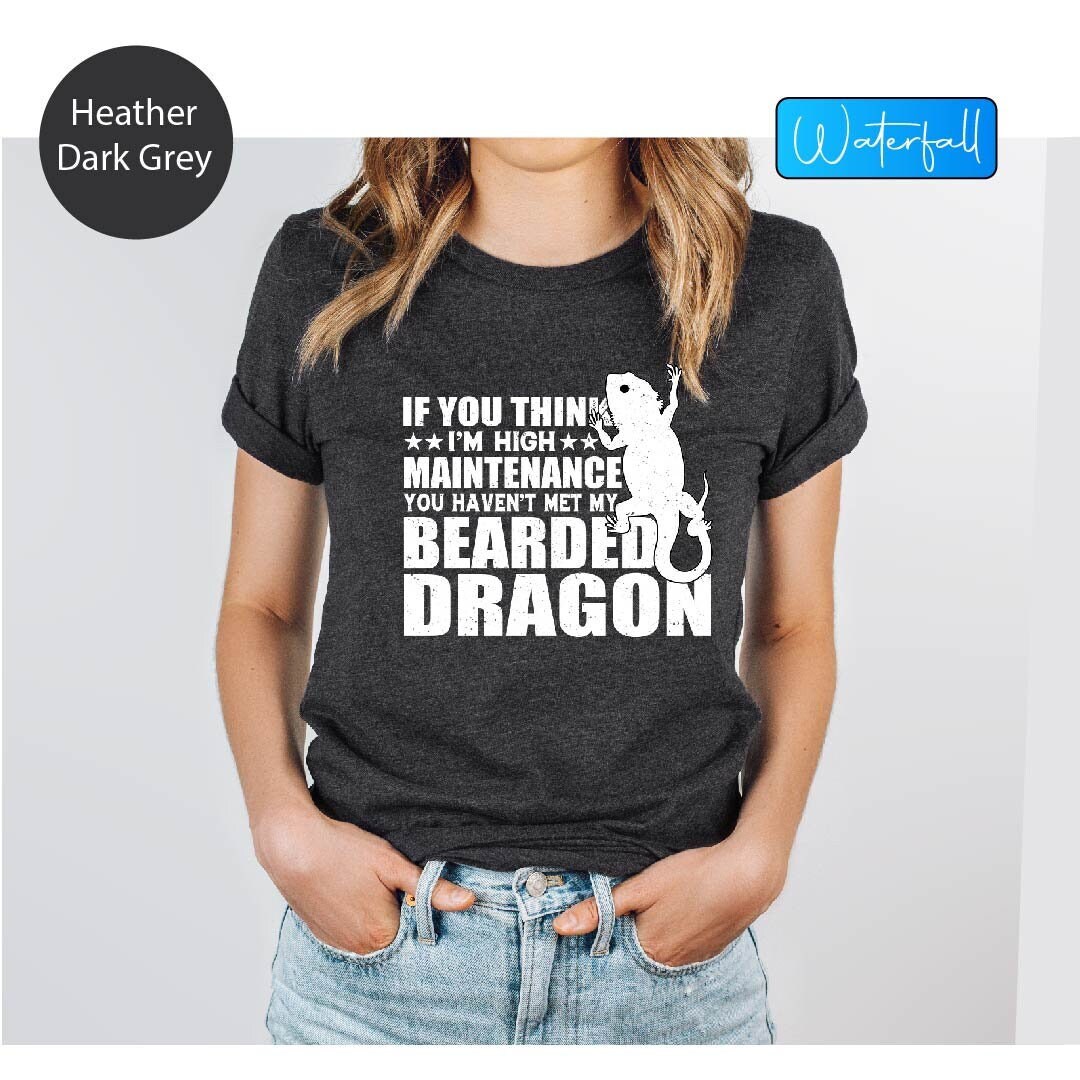 Cute Bearded Dragon Shirt, Bearded Dragon Tee, Lizard T-shirt, Dragon ...