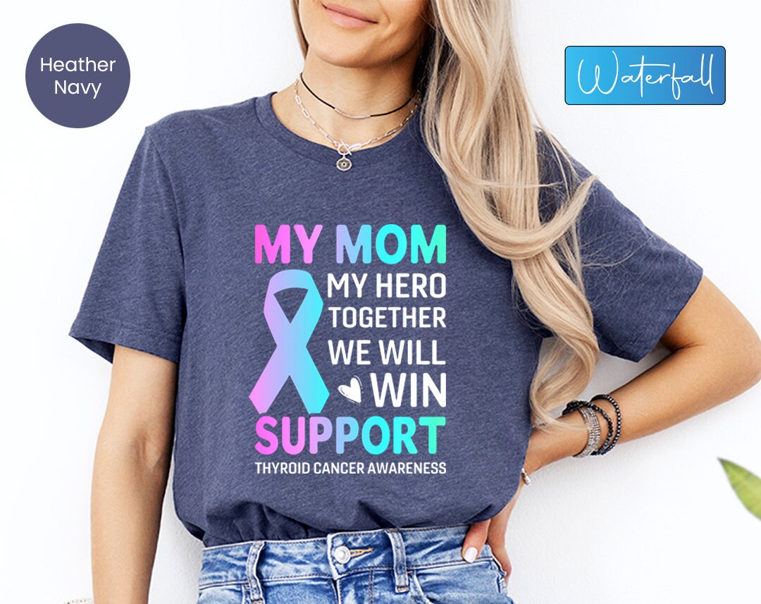 Awareness Thyroid Cancer Team Shirt, Inspirational Quote Thyroid Cancer ...