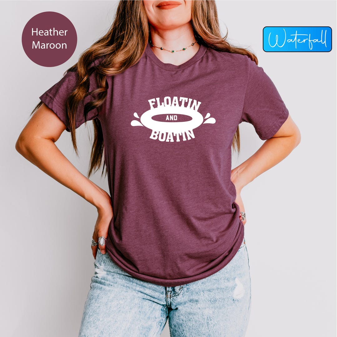 Floatin and Boatin Shirt, Nautical Graphic Beach Day Outfit, Boating ...
