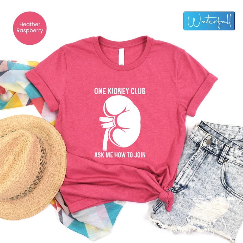 One Kidney Club Tee, Funny Kidney Disease Shirt for Men, Nephrology ...