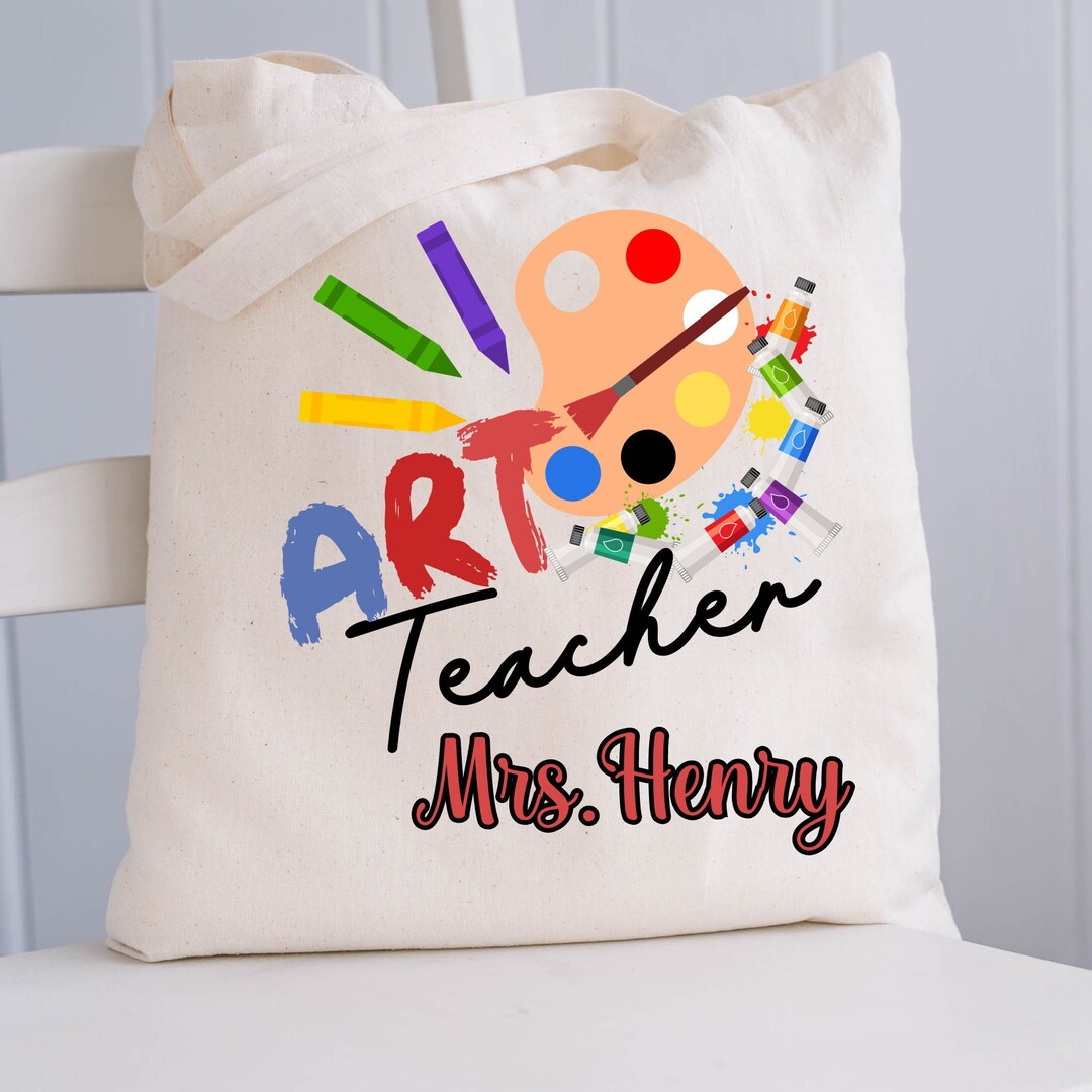 Teacher Gift Bag, Teacher Appreciation, Teachers Gift, Tote Bag, Art ...