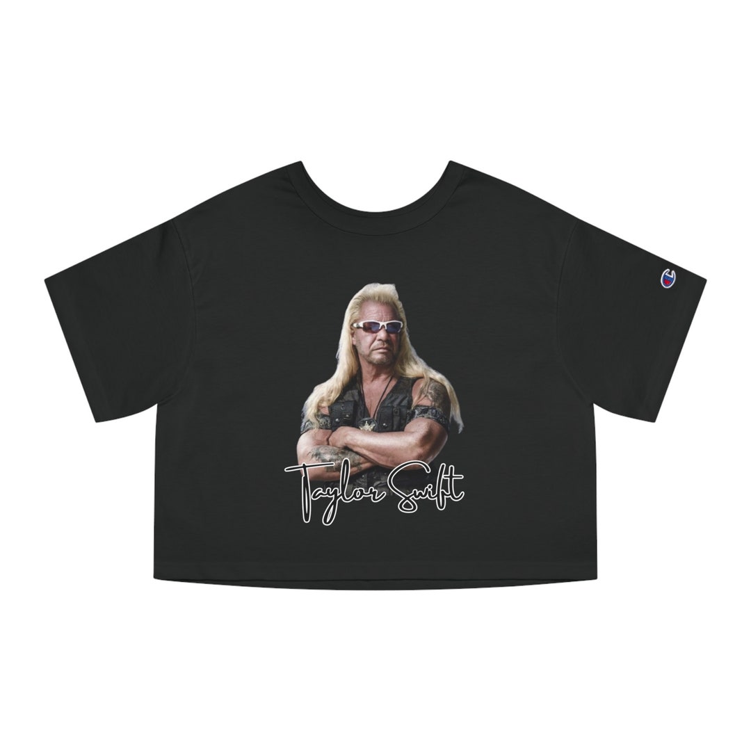 T-dog Meme Crop Top Champion Cropped T-shirt Funny Crop Top Dog Bounty ...