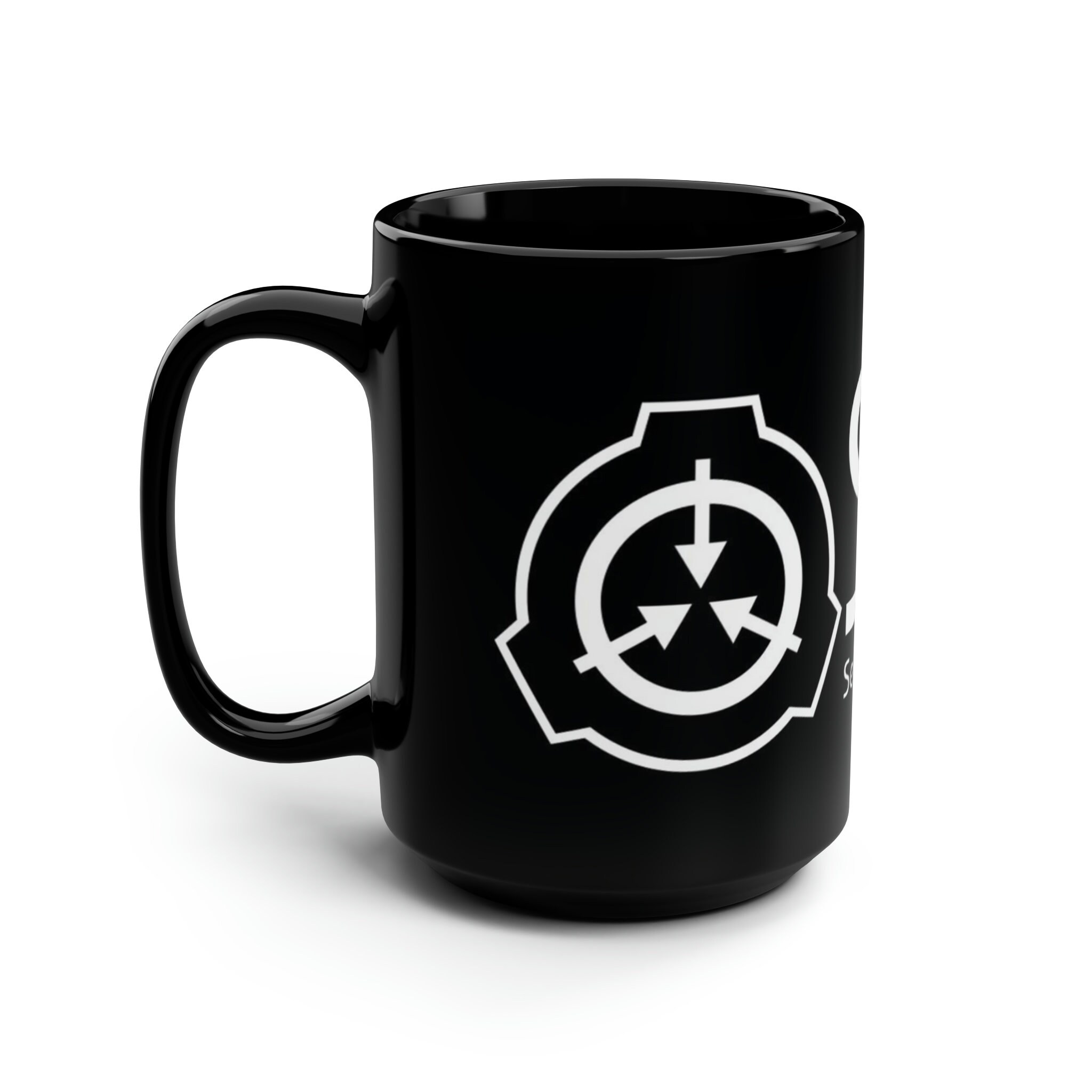 SCP Foundation Logo Black Mug 15oz Scp Gift Shy Guy Plague Doctor Scp ...