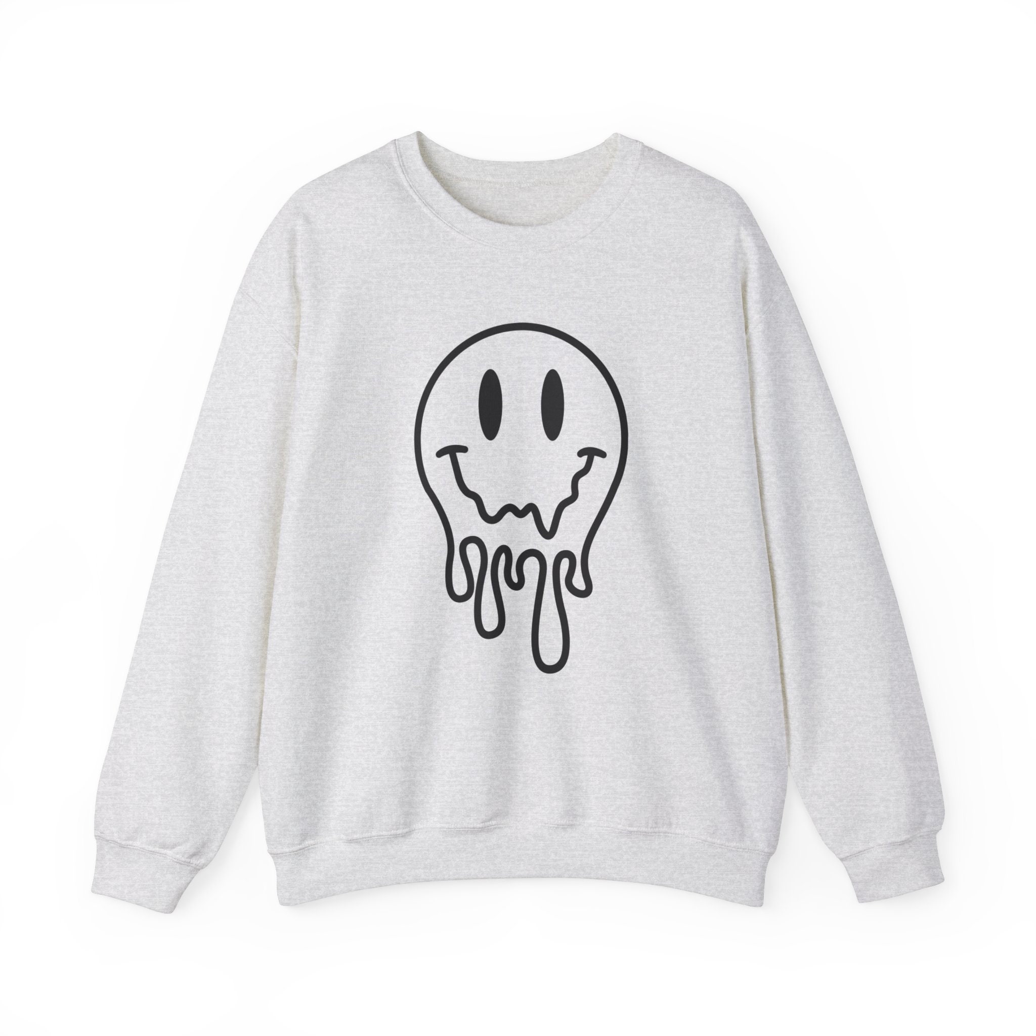 Retro Drip Smiley Face Unisex Crewneck Sweatshirt Drippy Smiley Face ...