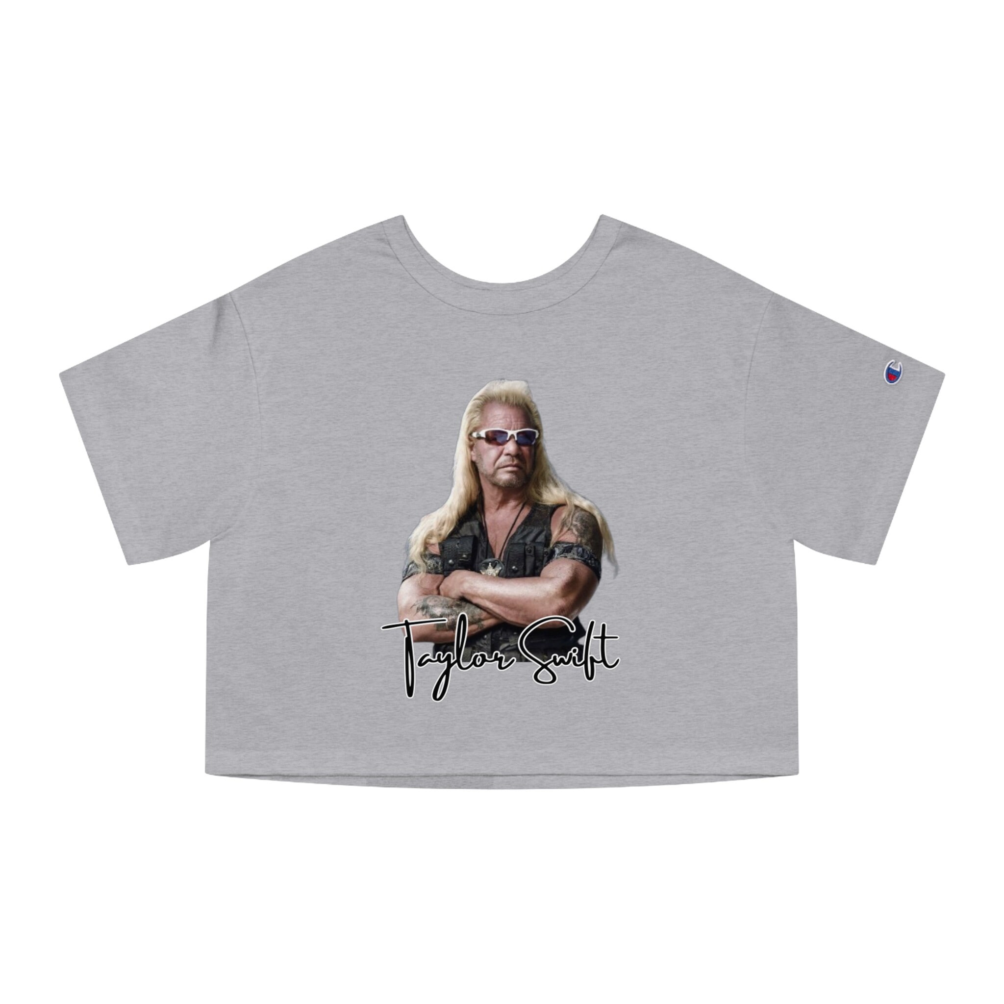 T-dog Meme Crop Top Champion Cropped T-shirt Funny Crop Top Dog Bounty ...