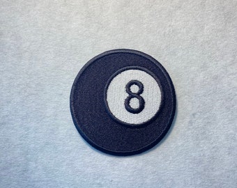 Black Billiard 8 Ball Pool Game Iron on Patch - Etsy