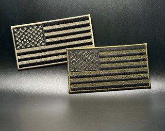 2-pack US American Flag Patches, 3x2 Inches, Embroidered Velcro Patch With Hook and Loop ...