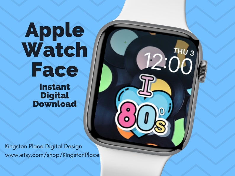 Retro 80s Apple Watch Face: Funky Vinyl Design (digital Download) - Etsy
