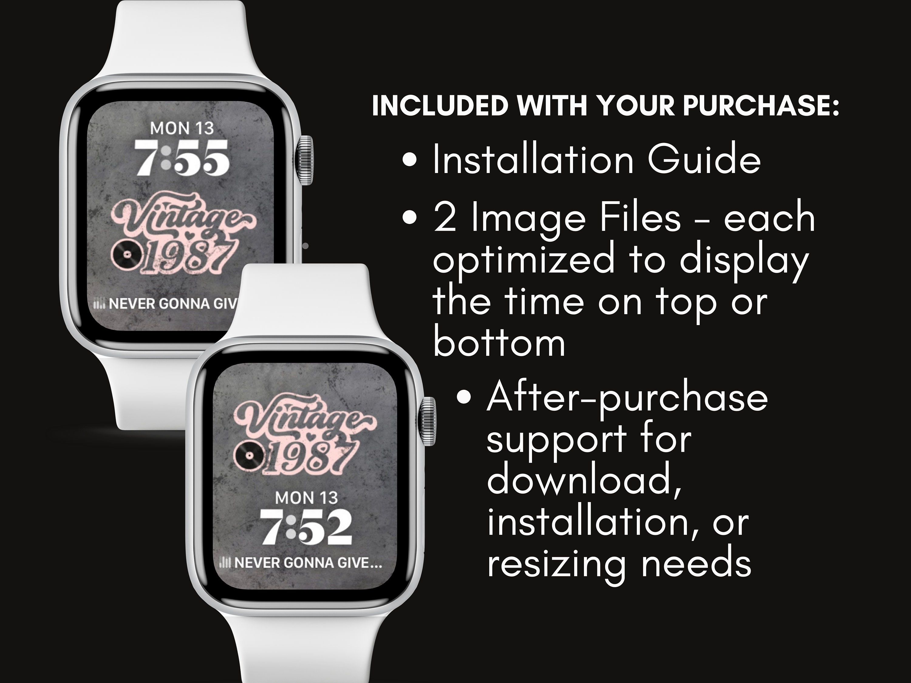 Vintage 1987 Apple Watch Faces | Eighties Vibes Apple Watch Wallpapers ...