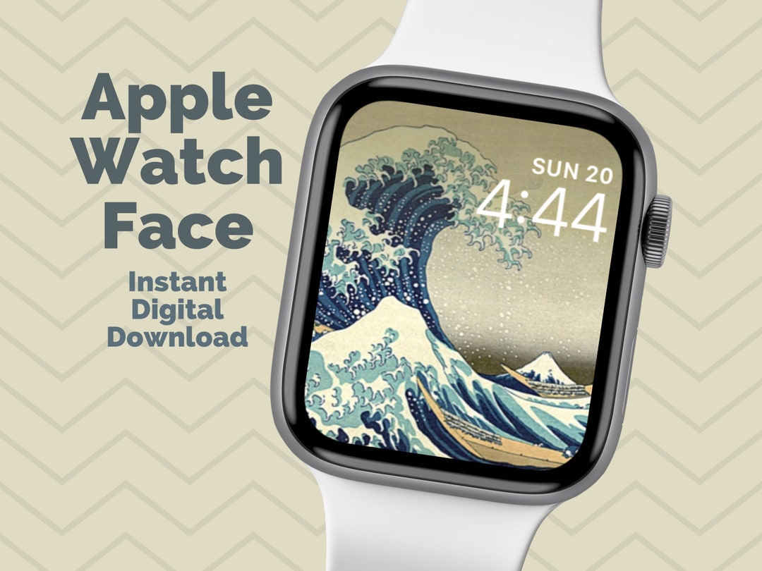 The Great Wave Apple Watch Face Instant Digital Download | Vintage Art ...