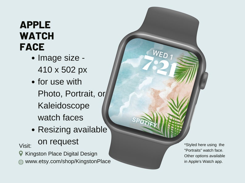 Beach Palms Apple Watch Face and iPhone Wallpaper Set - Beachy Vibes ...