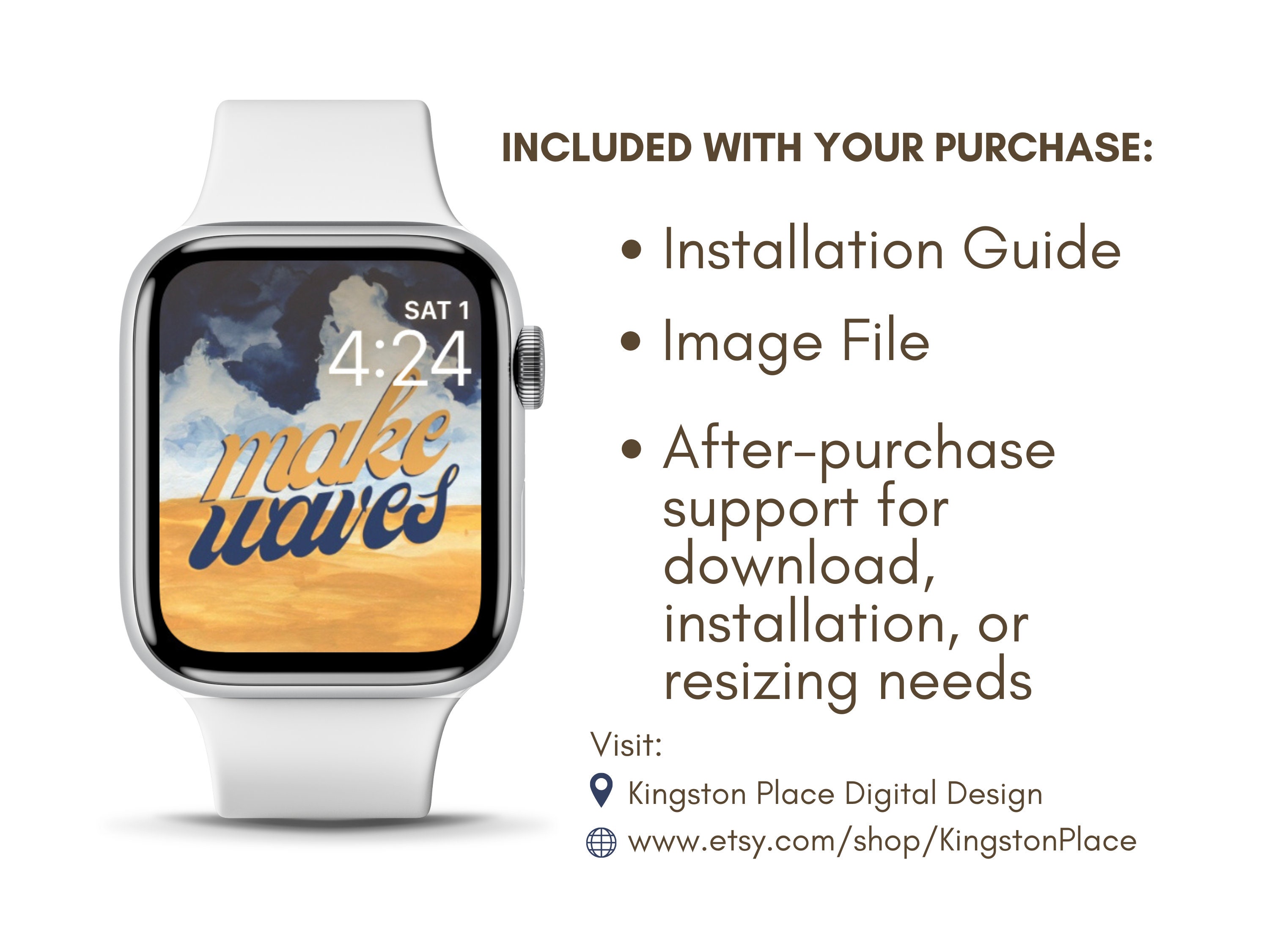 Make Waves Apple Watch Face Instant Digital Download | Motivational ...