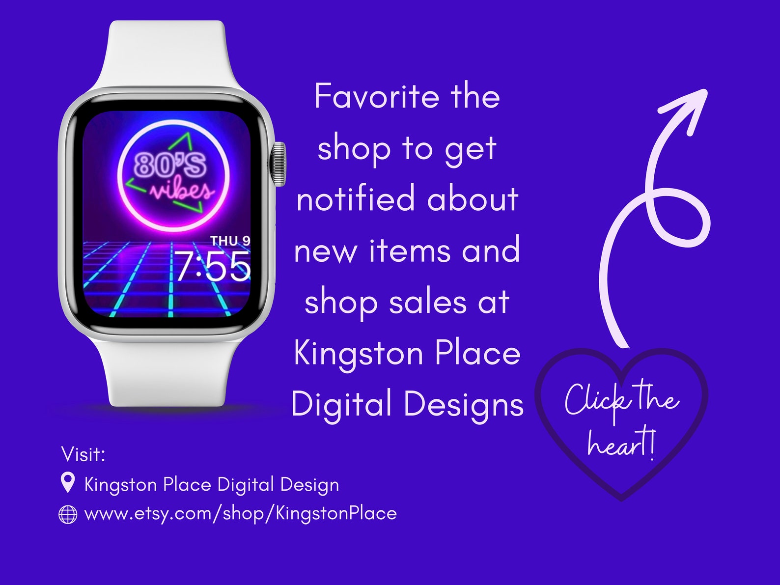 Retro 80s Apple Watch Face: Eighties Vibes Wallpaper (digital Download ...