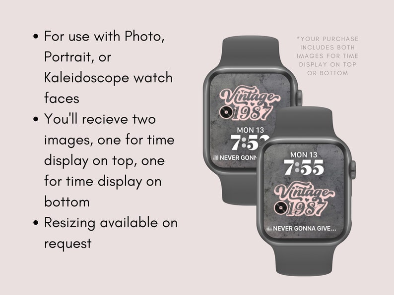 Vintage 1987 Apple Watch Faces | Eighties Vibes Apple Watch Wallpapers ...