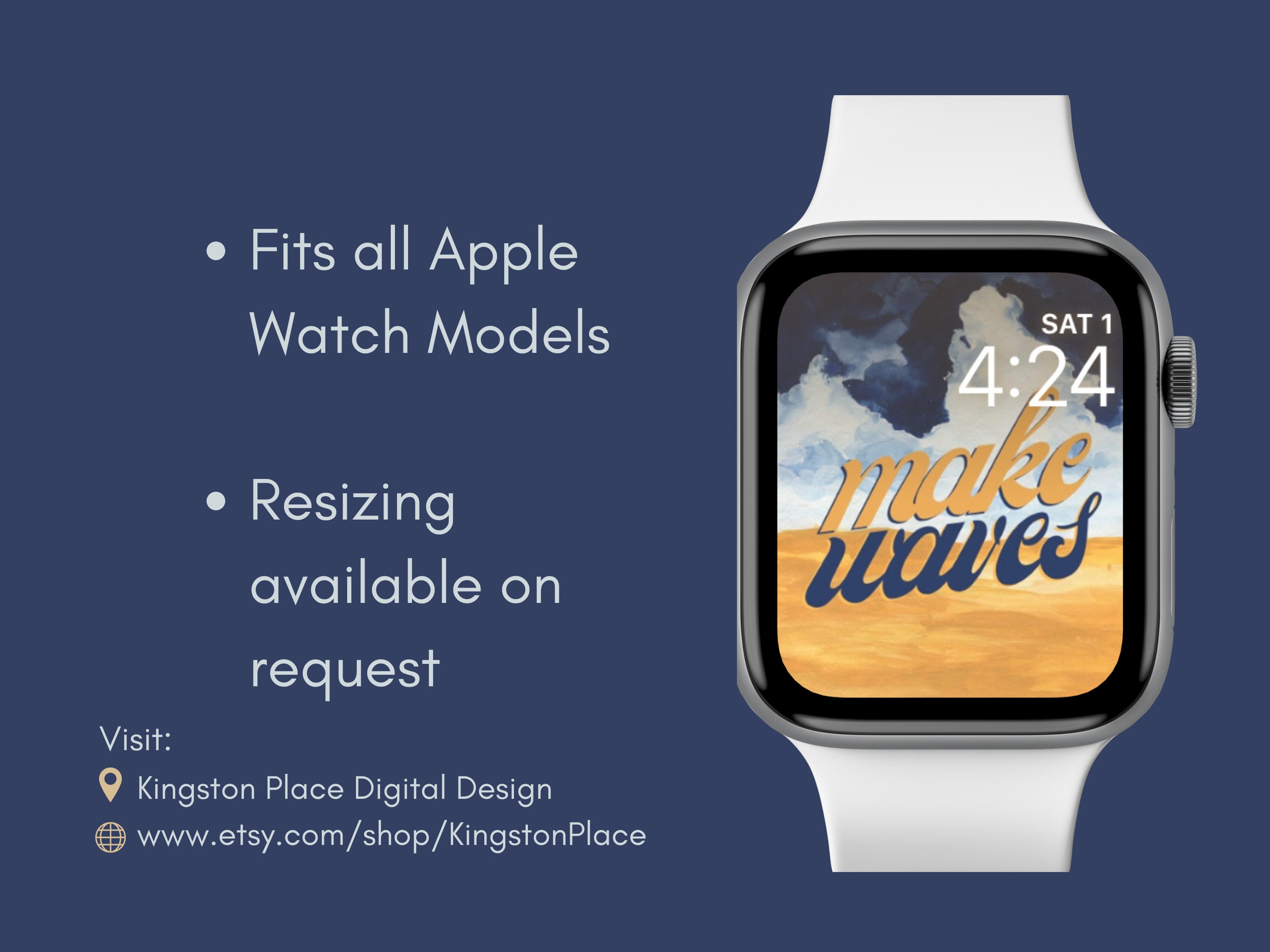 Make Waves Apple Watch Face Instant Digital Download | Motivational ...