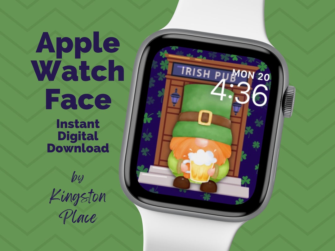 Irish Pub St. Patrick’s Day Gnome Apple Watch Face | Spring Gnome Apple ...