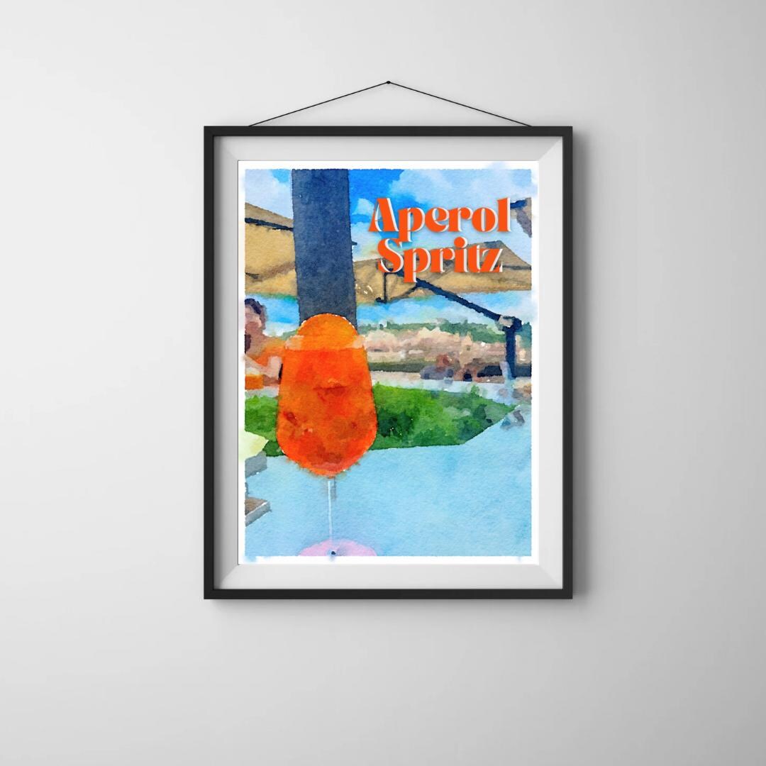 Aperol Spritz Wall Art Florence Italy Coastal Landscape Painting ...