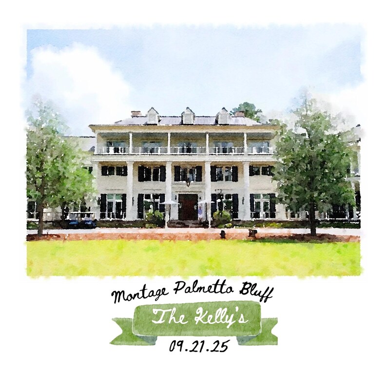 Montage Palmetto Bluff SC Custom Wedding Venue Print - Personalized ...