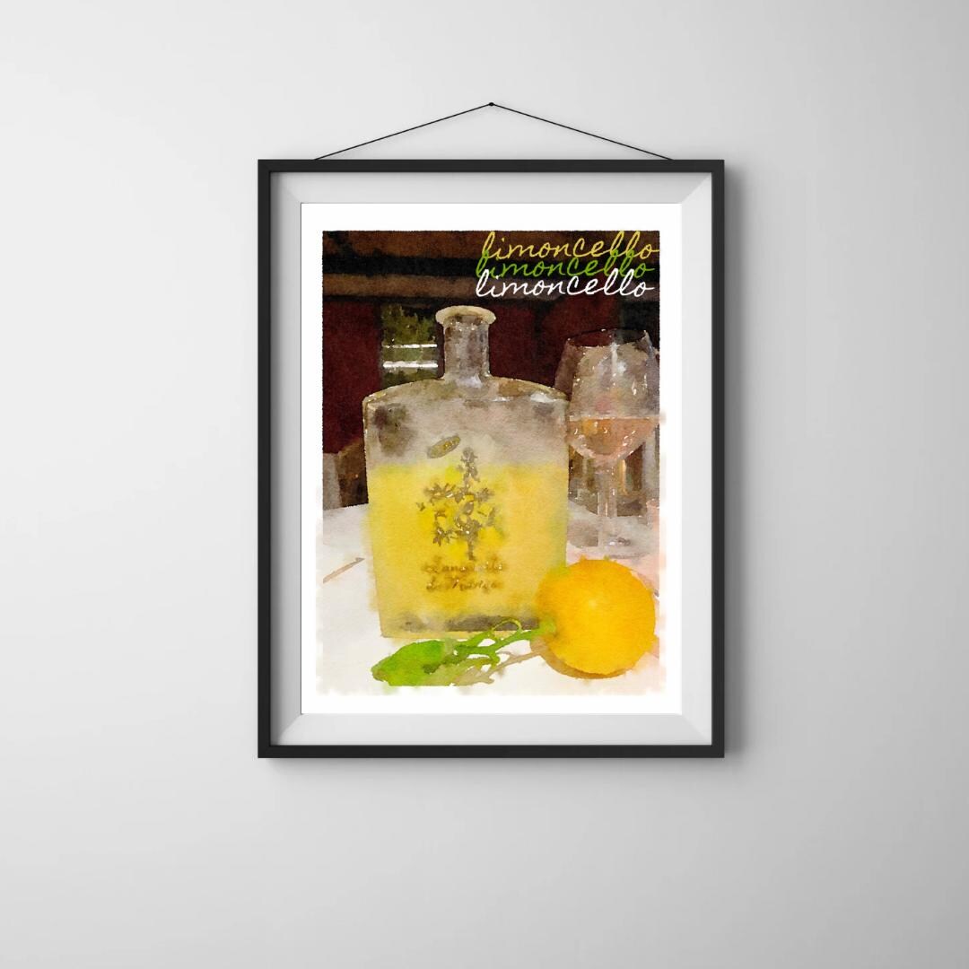 Limoncello Wall Art Print Bright Cheerful Home Decor ARTISTIC WALL ...