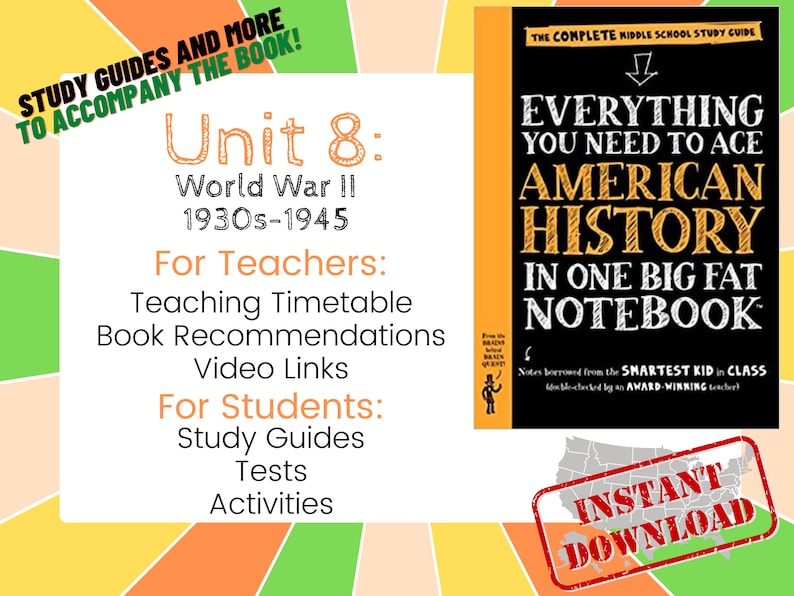Everything You Need to Ace American History Unit 8: World War - Etsy