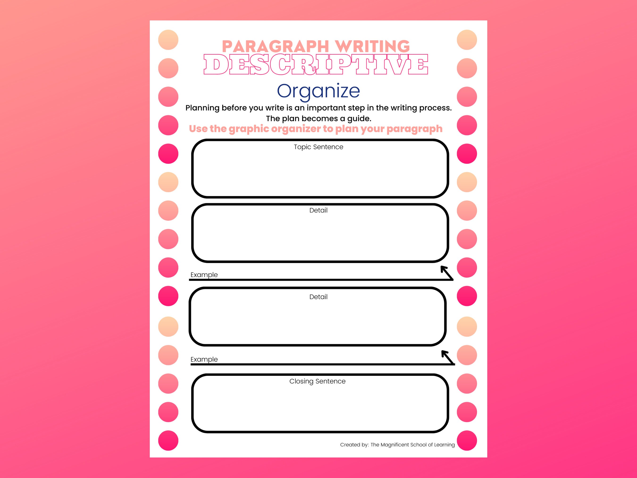 Paragraph Writing-descriptive Paragraphs Digital Download Printable - Etsy