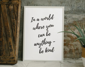 Inspirational Quote, Typography Art, Home Wall Art, Written Quote ...