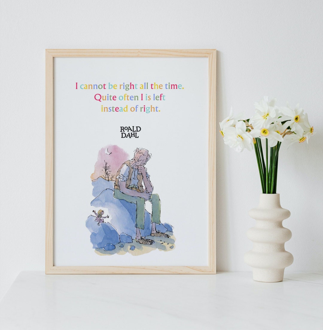 Roald Dahl, Childrens Books, Roald Dahl Quotes, Typography, Wall Art ...