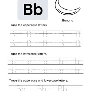 26 Printable Alphabet Tracking Worksheets. Preschool & Kindergarten - Etsy