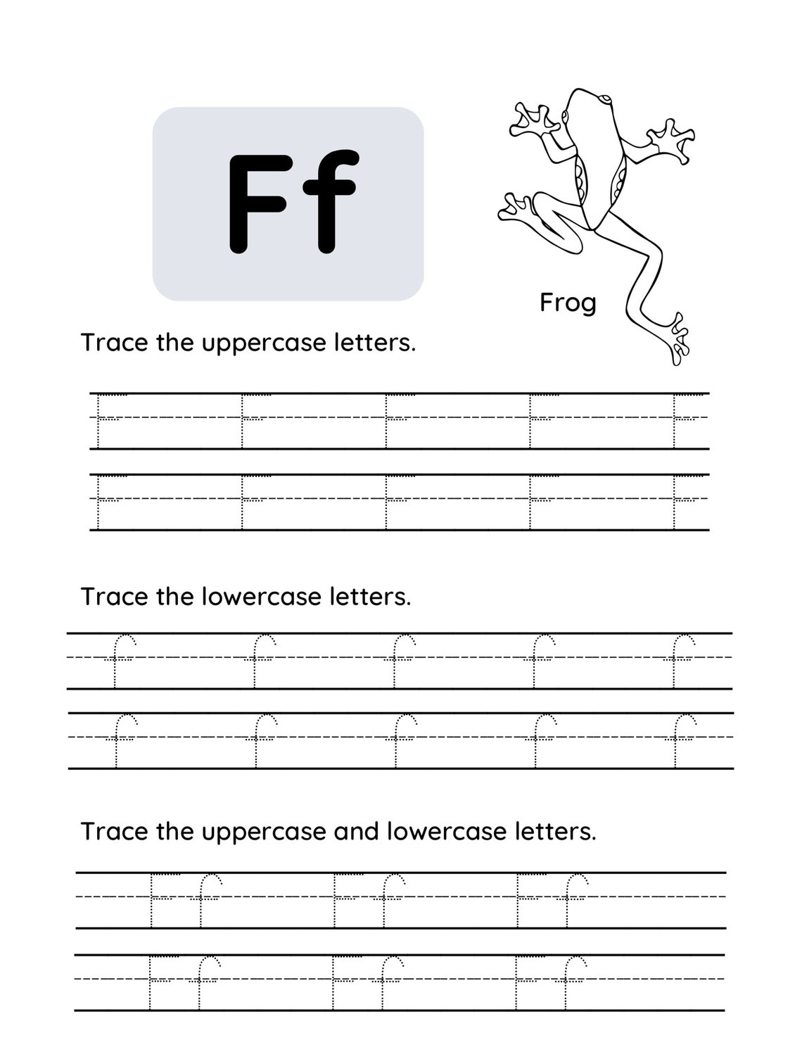 26 Printable Alphabet Tracking Worksheets. Preschool & Kindergarten - Etsy