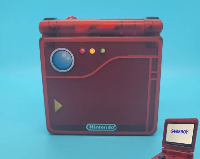 Led-lit Pokedex Game Boy Advance SP With 10-level IPS Screen and 850 ...