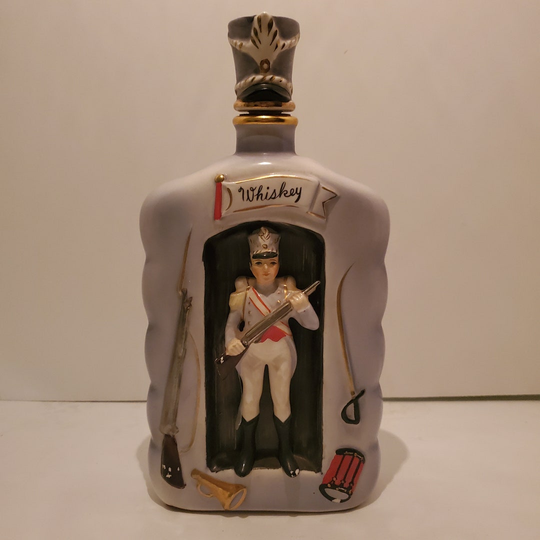 Vintage Bourbon Whiskey Soldier Decanter Bottle Americana - Etsy