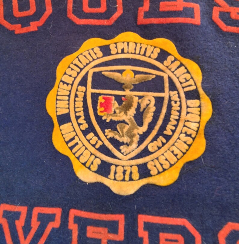 Rare Vintage Duquesne University Wool Felt College Pendant Banner Flag ...