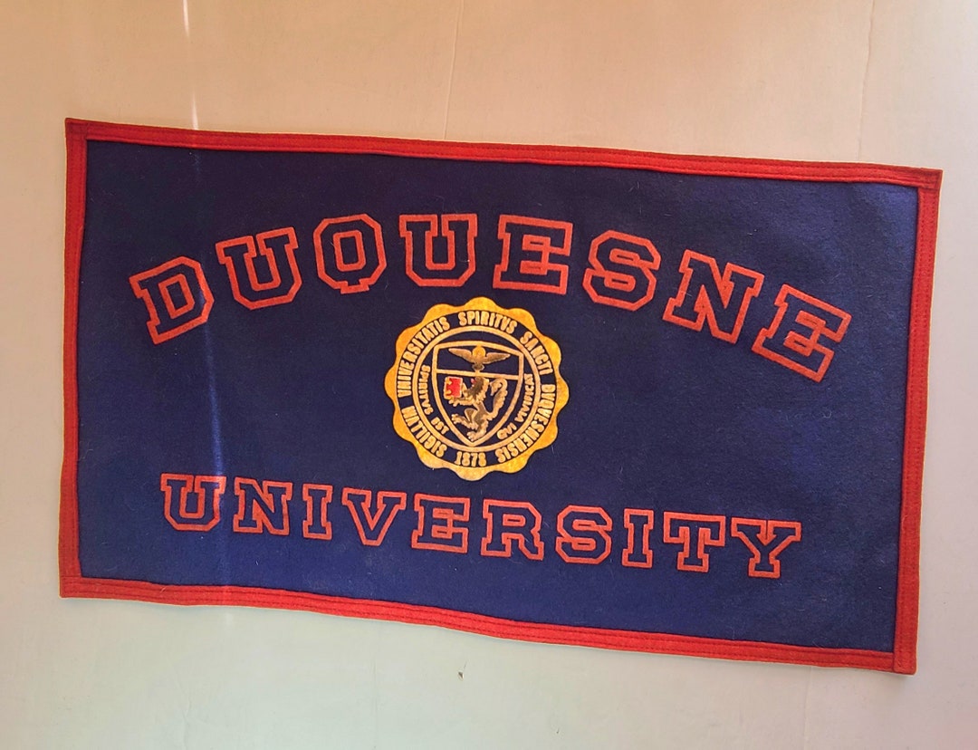Rare Vintage Duquesne University Wool Felt College Pendant Banner Flag ...