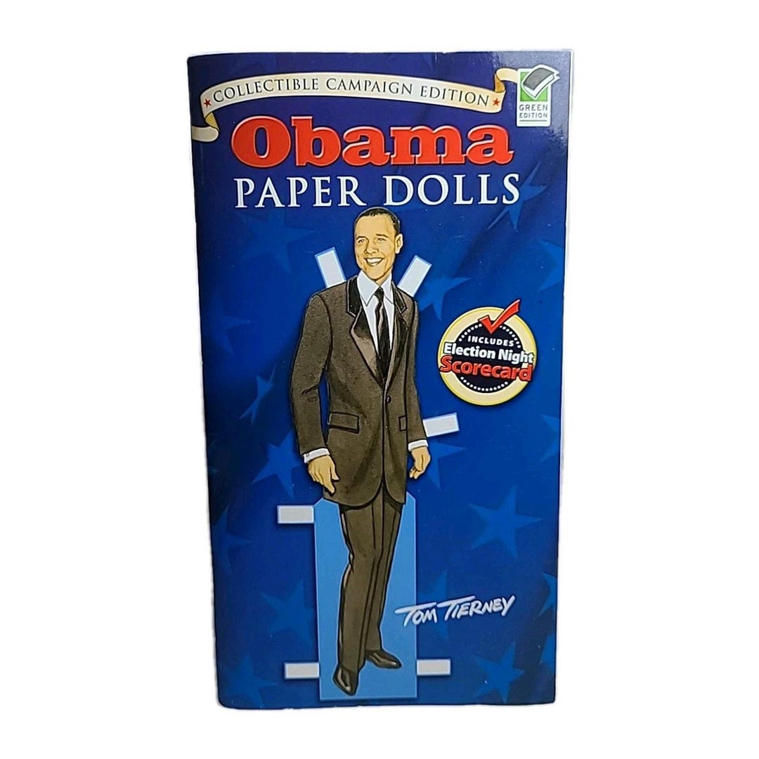 Barack Michelle Obama Family Paper Dolls by Tom Tierney 2008 Ephemera ...